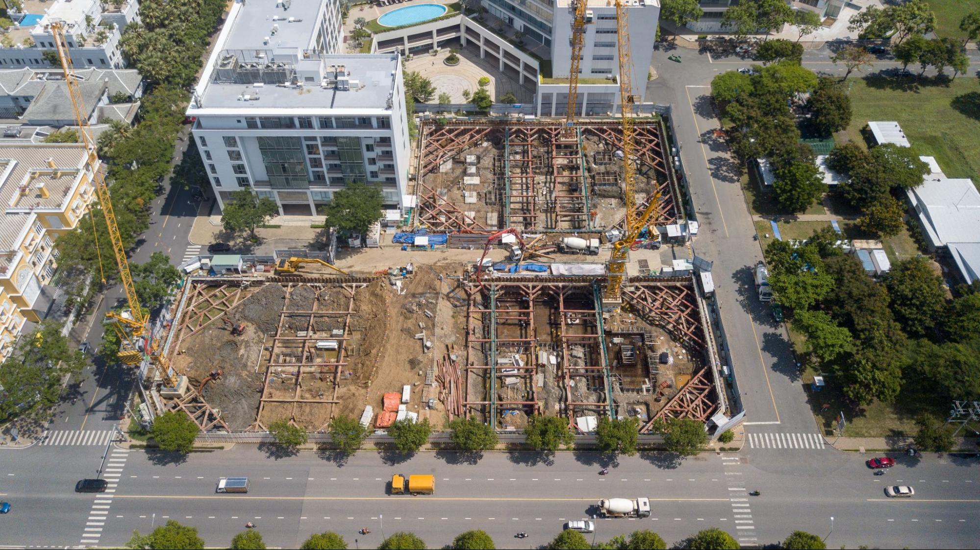 Công trường tại dự án khu đô thị Phú Mỹ Hưng CR8 2B&3 - COTECCONS